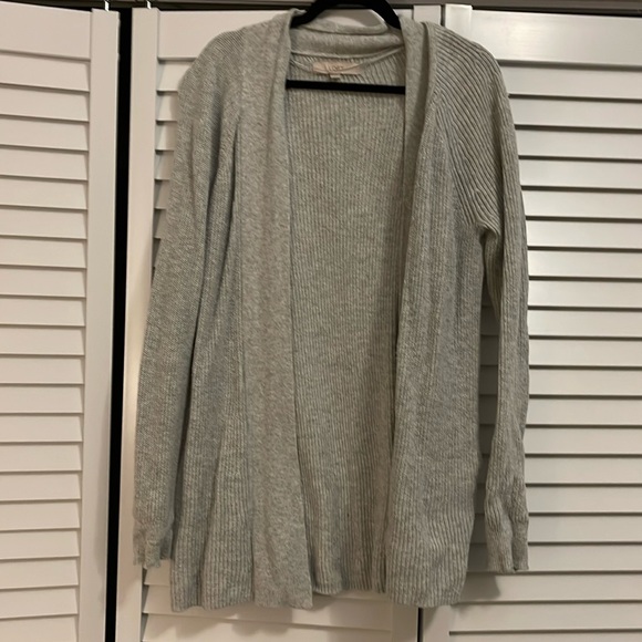 LOFT | Sweaters | Long Gray Loft Cardigan | Poshmark
